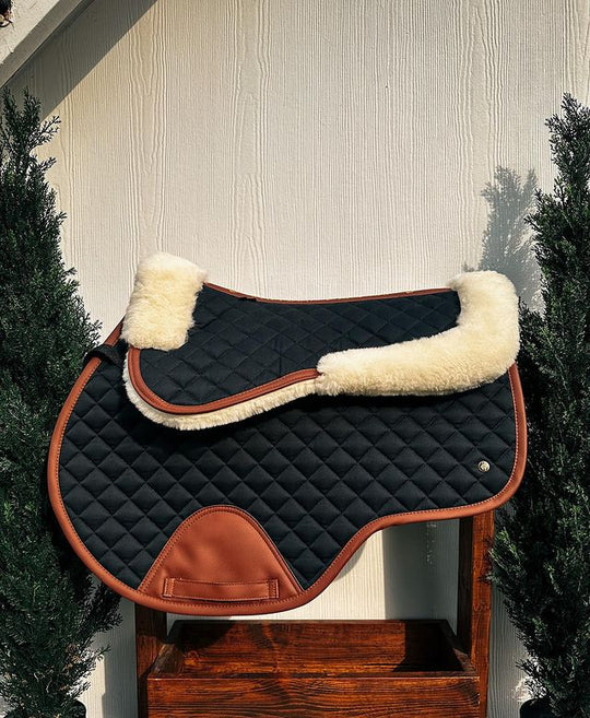 English Half Pads for Horses - Gel, Shimmable & Sheepskin – Equiluxe Tack
