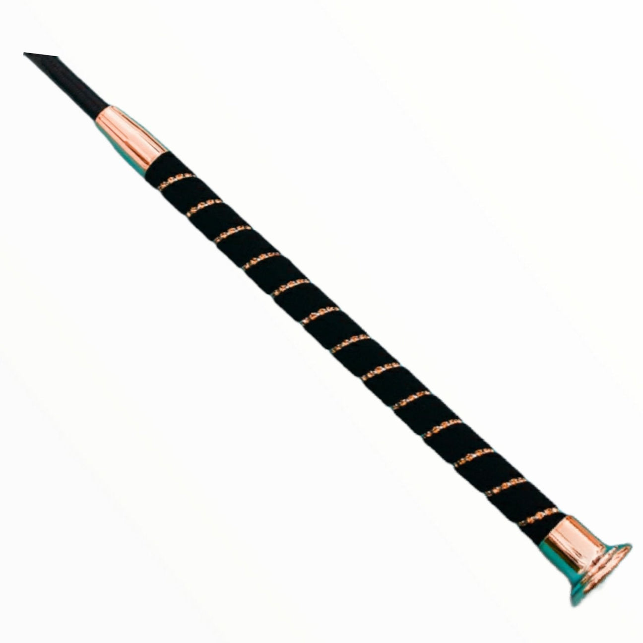Equiluxe Tack Rose Gold Rhinestone Dressage Whip - Equiluxe
